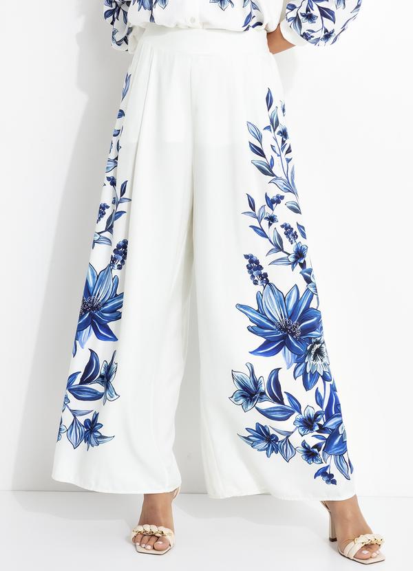 Calça Floral Tati Off White - Farm