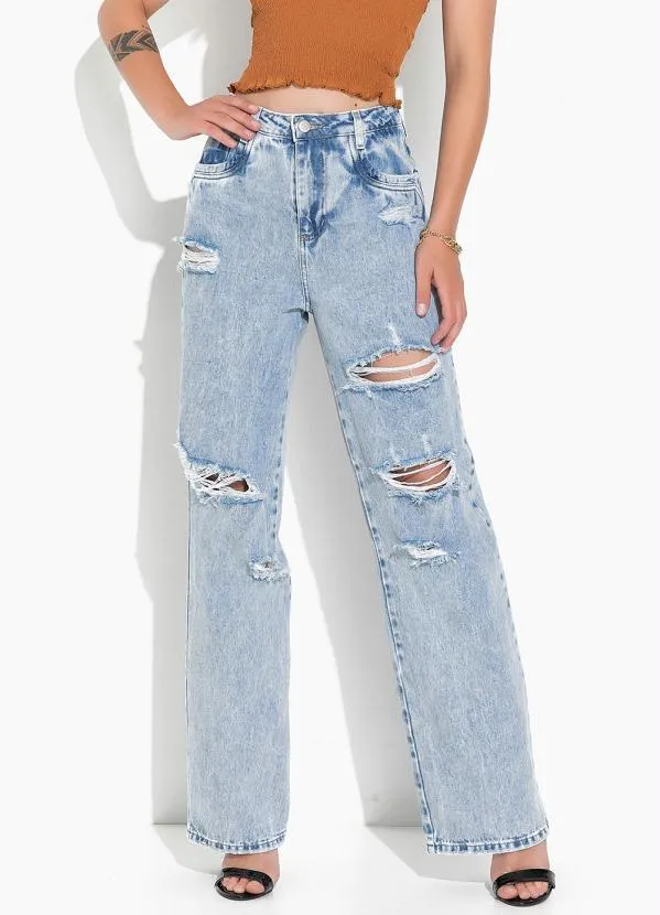 Look Jeans Rasgado Claro Hudson Sartor Ryder Ripped Jeans Light Blue,