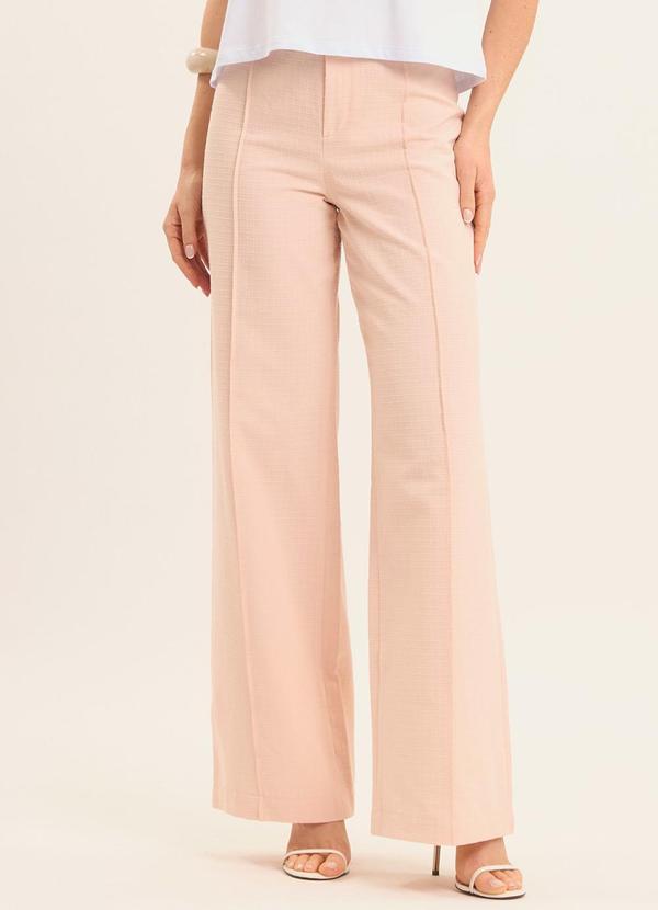 Calça Pantalona Oliva Rosa - Doce Trama