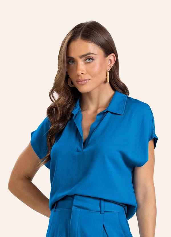 Camisa Polo Feminina Azul - Endless