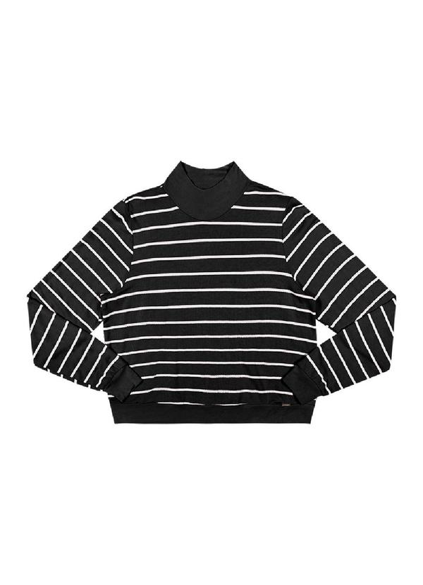 Blusão Gola Alta Feminino Preto - Alenice