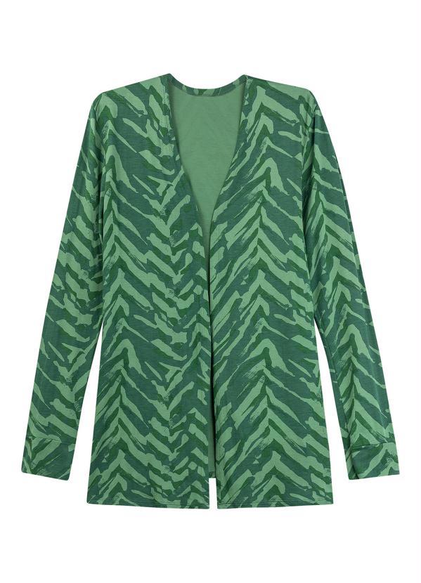 Cardigan Feminino Adulto Verde - Marialicia
