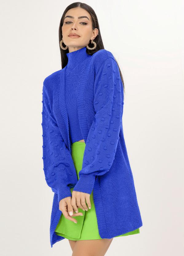 Cardigan Tricot Azul - Angel