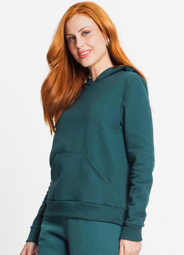 Blusão com Capuz Feminino Verde - Rovitex