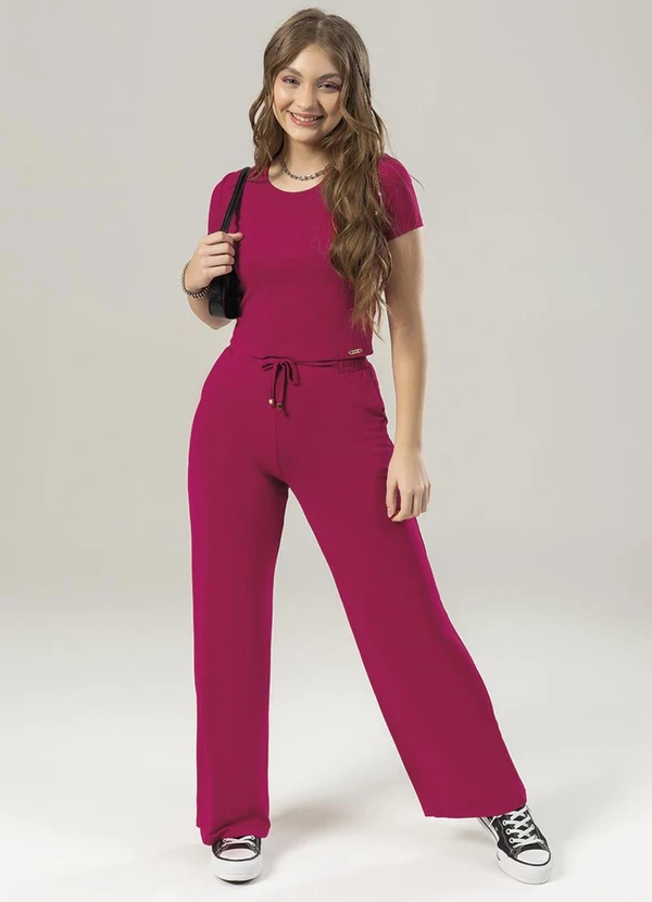 Conjunto Juvenil Blusa e Pantalona Vermelho - Cativa