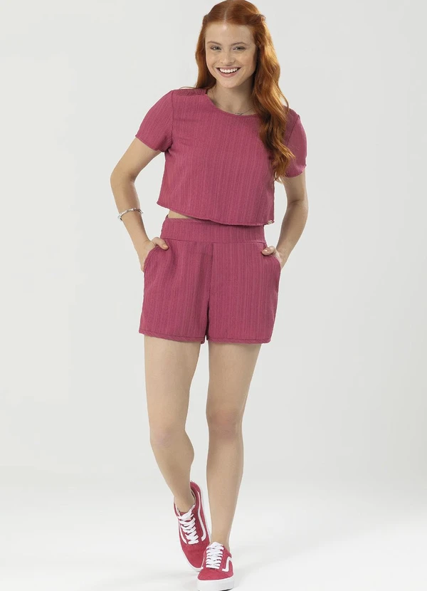 Conjunto Juvenil Estilo Cropped Vermelho - Cativa