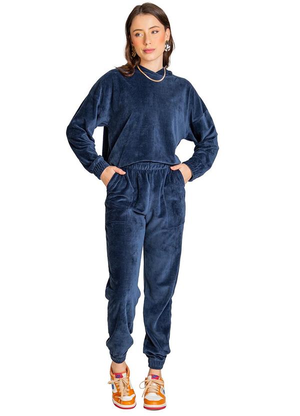 Conjunto Plush Feminino Azul - Rovitex