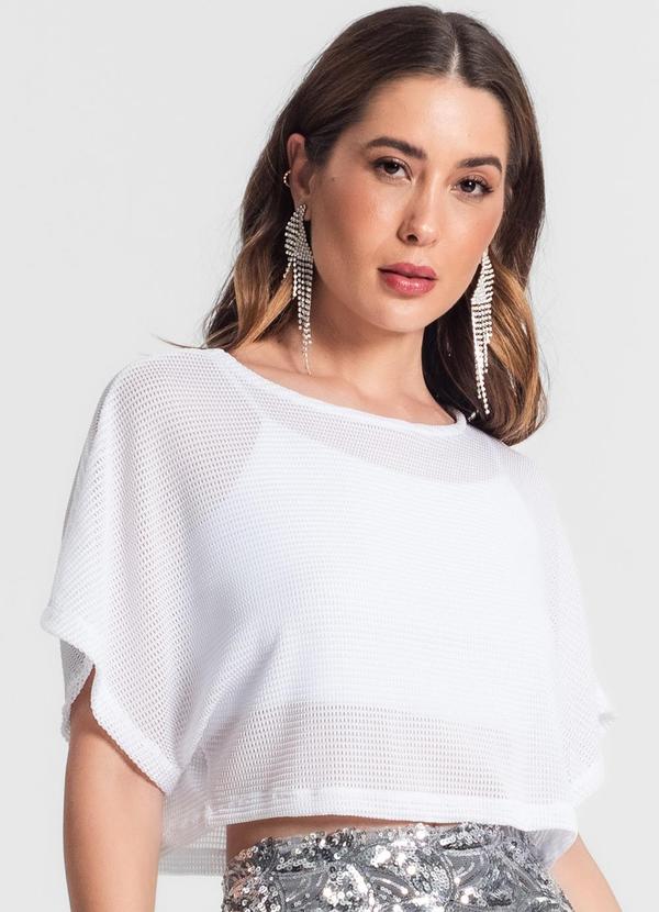 Blusa com Top Branco - Rovitex