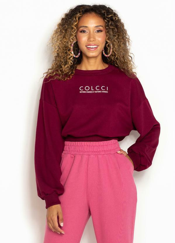 Cropped de Moletom Vermelho - Colcci