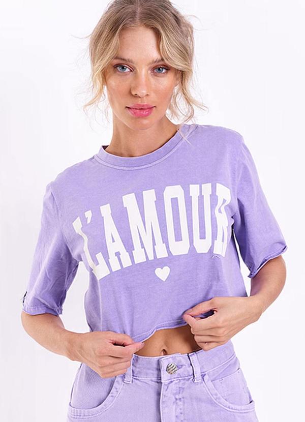Cropped L'Amour Lilás - Amo Brand