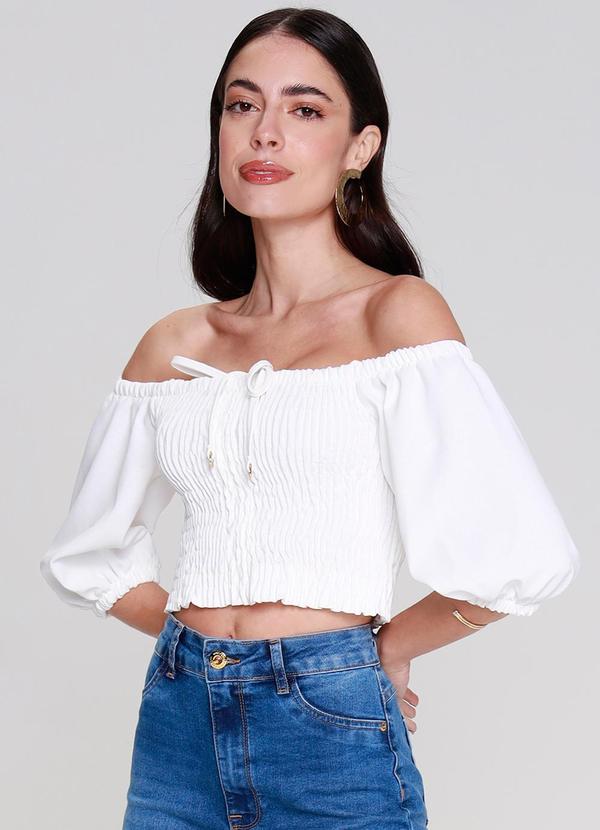 Cropped Navy Branco - Gatabakana