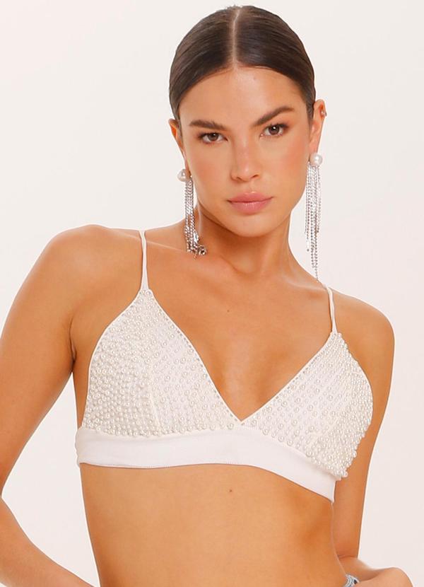 Cropped Pearl Branco - Gatabakana