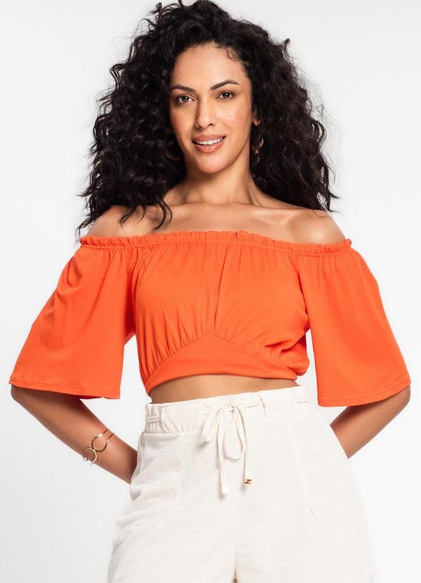 Top Cropped Feminino Laranja - Rovitex