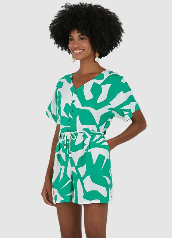 Macaquinho Abstrato Verde - Malwee