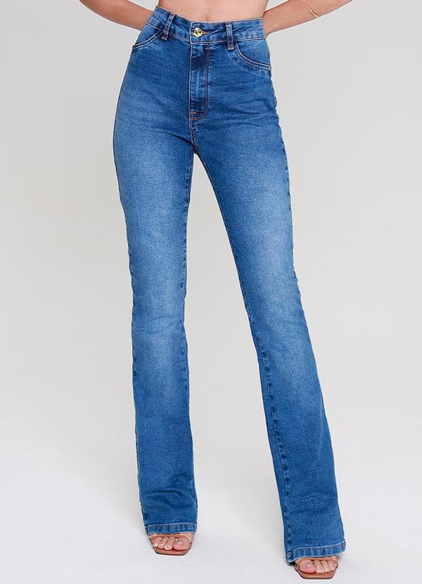 Calca Boot Cut Denim Azul - Gatabakana