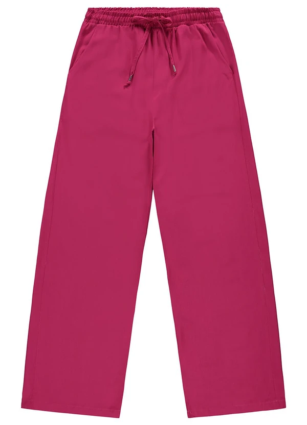 Calça Feminina Wide Leg em Viscose Rosa - Enfim