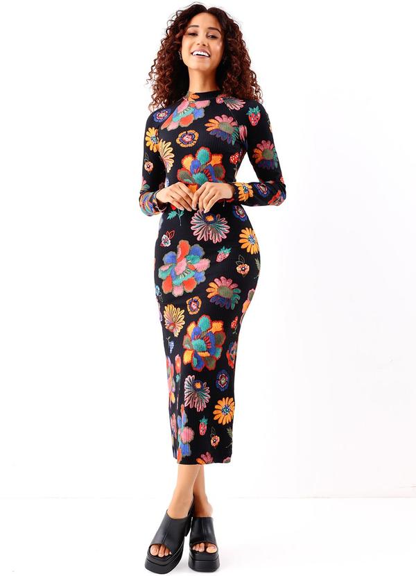 Vestido Midi Retilinea Lene - Farm