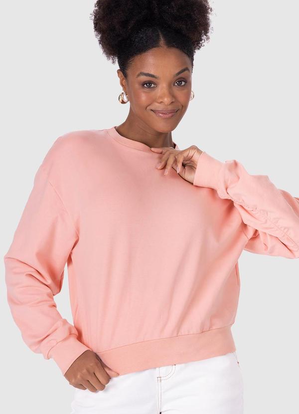 Blusão Feminino em Moletom Rosa - Malwee
