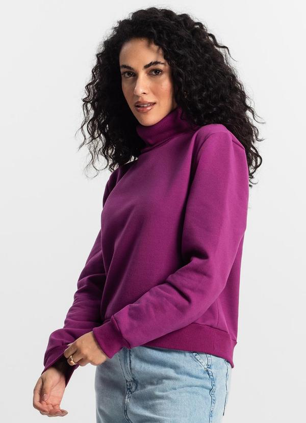 Blusão Feminino em Moletom Roxo - Rovitex
