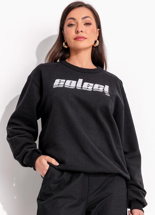 Blusão Moletom Preto - Colcci