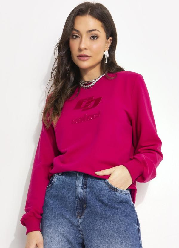 Blusão Moletom Rosa - Colcci