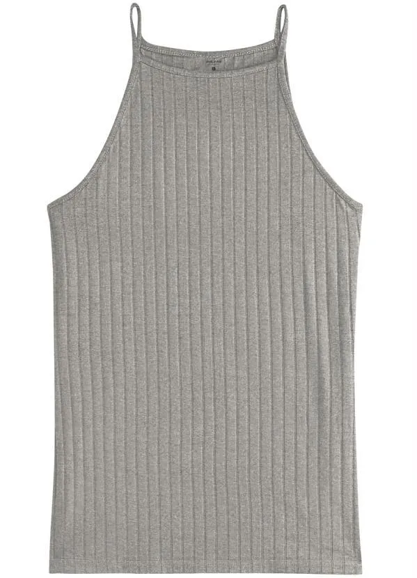 Blusa Cinza Cavada Canelada - Malwee