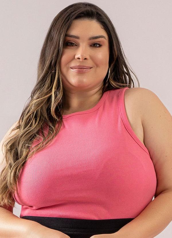 Regata Básica Cropped Rosa - Just Basic
