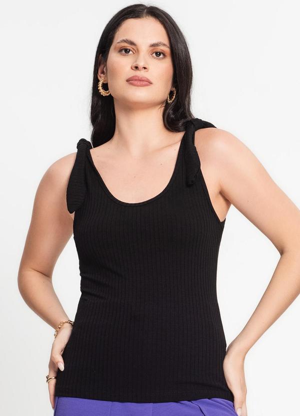 Regata Canelada Feminina Preto - Rovitex