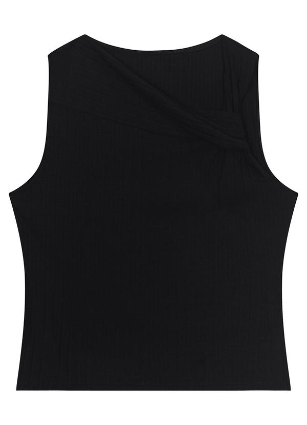 Regata Preto Cropped Canelada - Malwee