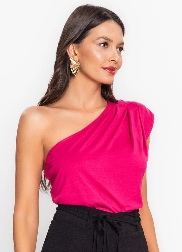 Regata um Ombro Só Feminina Malha Soft Rosa - Endless