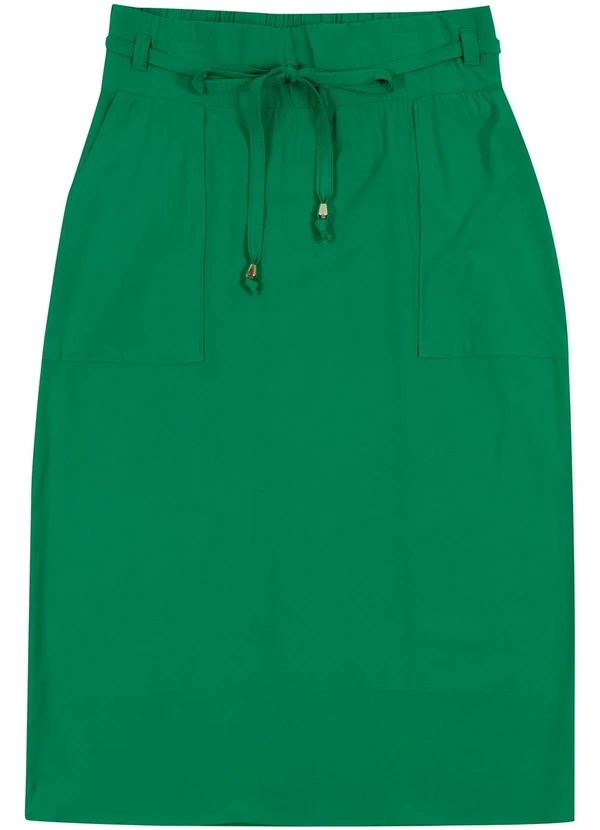 Saia Curta em Tecido Flex Verde - Habana