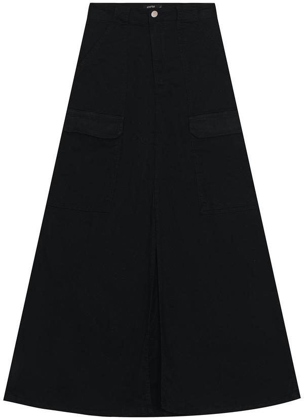 Saia Longa Evasê Cargo Preto - Enfim