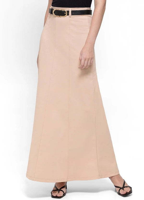 Saia Nude Longa Evasê - Enfim