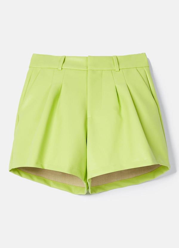 Short Fake Leather Lima Verde Limão - TexBrands