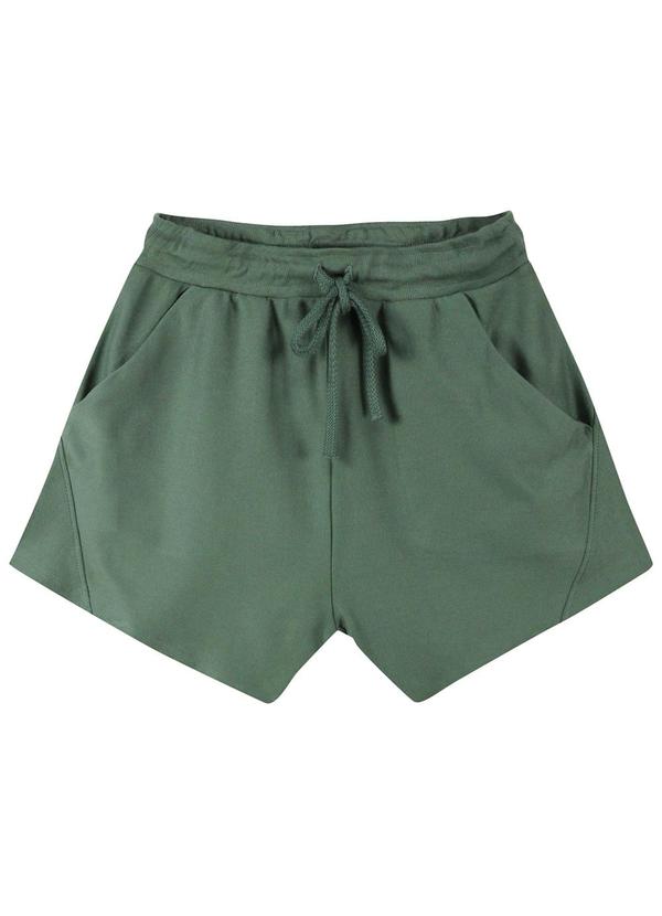 Shorts Malha Rajada Feminino Verde Menta - Enfim