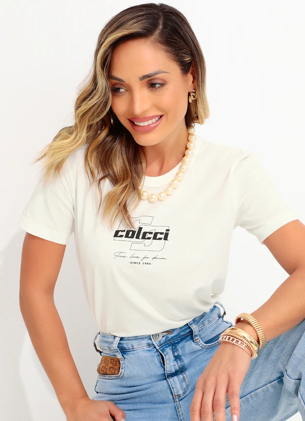 Camiseta Colcci Bege - Colcci