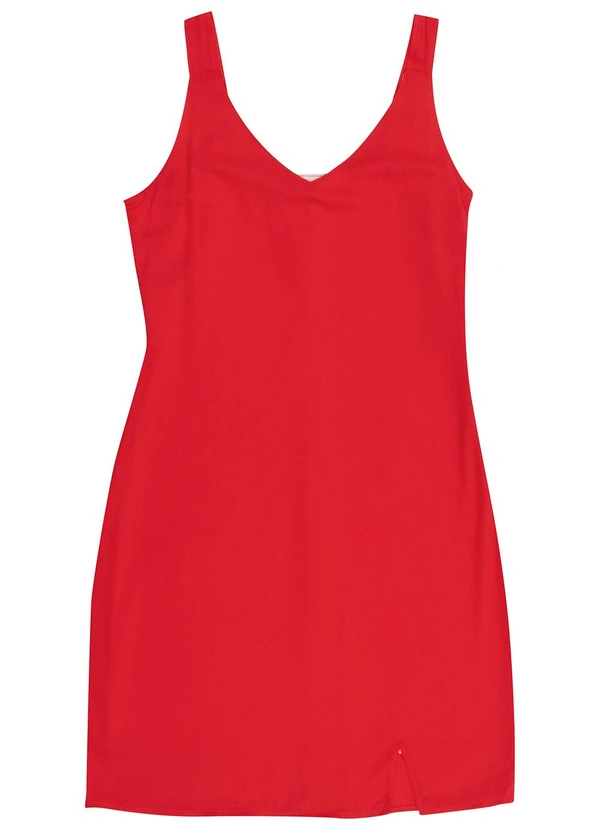 Vestido Curto em Tecido Flex Vermelho - Cativa