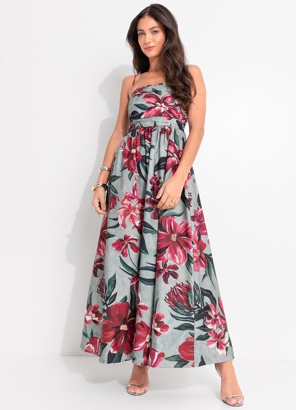 Vestido Midi Lineia Azul - Farm