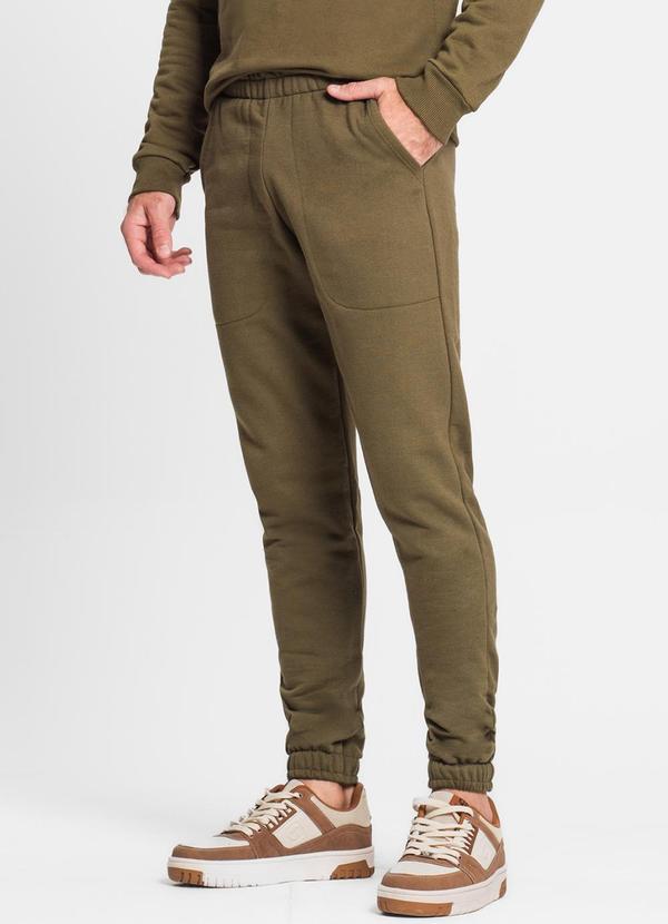 Calça Masculina em Moletom Verde - Rovitex