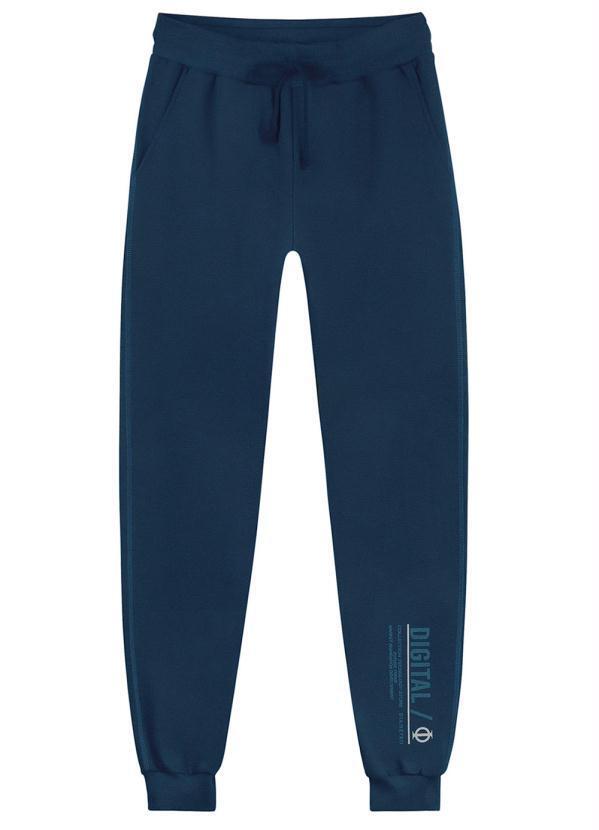 Calça Moletom com Felpa Azul - Diametro