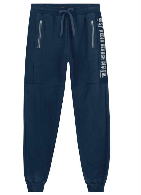 Calça Moletom Felpa Azul - Diametro