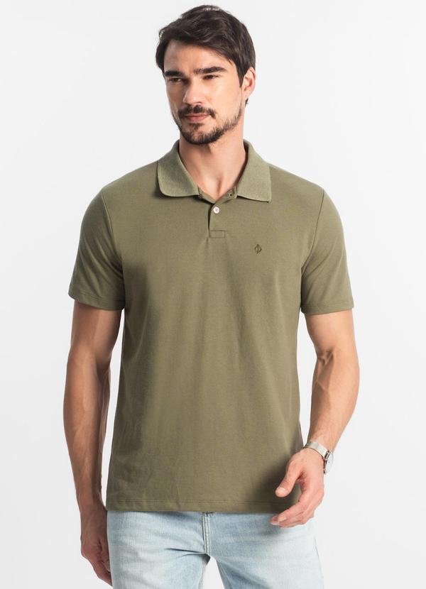 Camisa Polo Básica Masculina Verde - Diametro