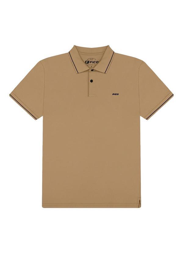 Camisa Polo em Malha Piquet Bege - Fico