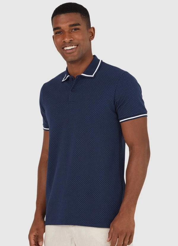 Camisa Polo Masculina Azul Marinho - Malwee