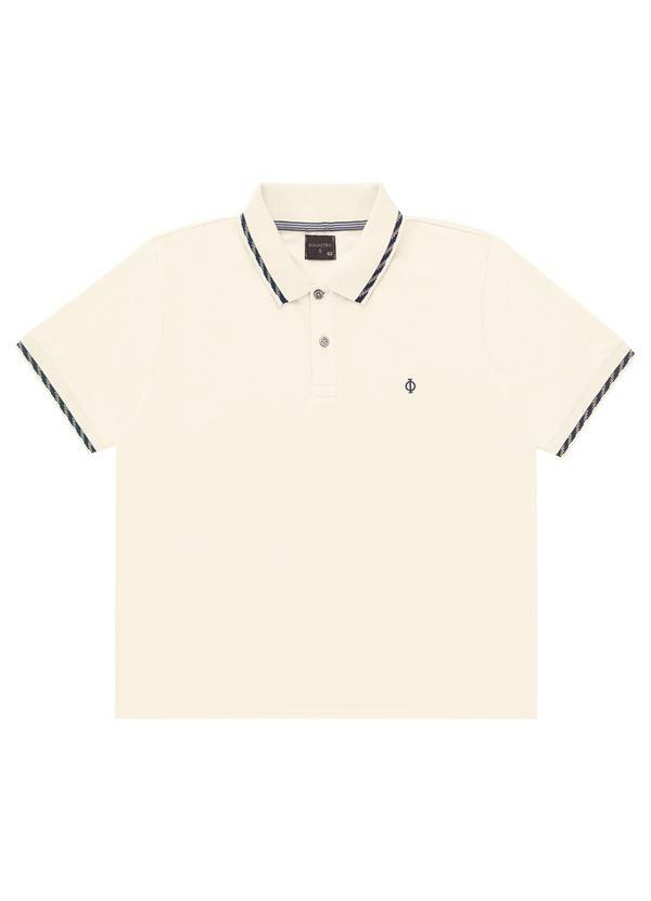 Polo Plus Size Masculina Bege - Diametro