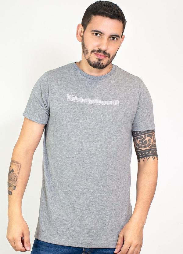Camiseta Manga Curta Bar Code Mescla - SVK