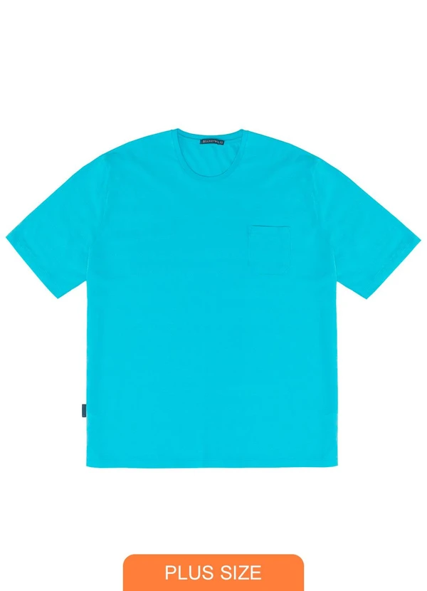 Camiseta Masculina Plus Size Azul - Diametro