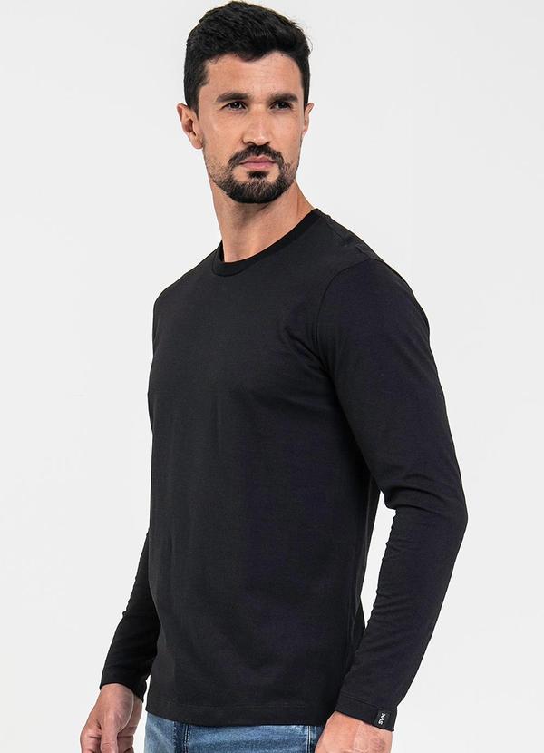 Camiseta Manga Longa Basic Preta - SVK