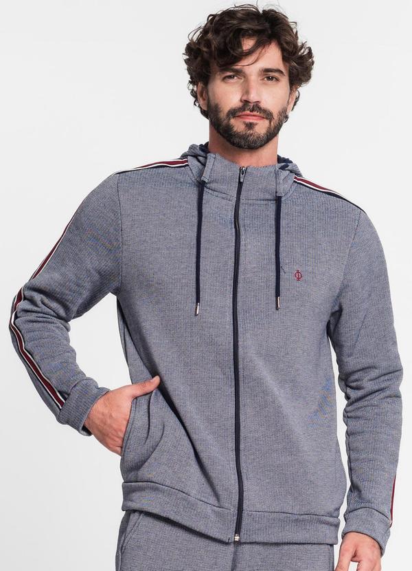 Jaqueta com Capuz Masculina Azul - Diametro