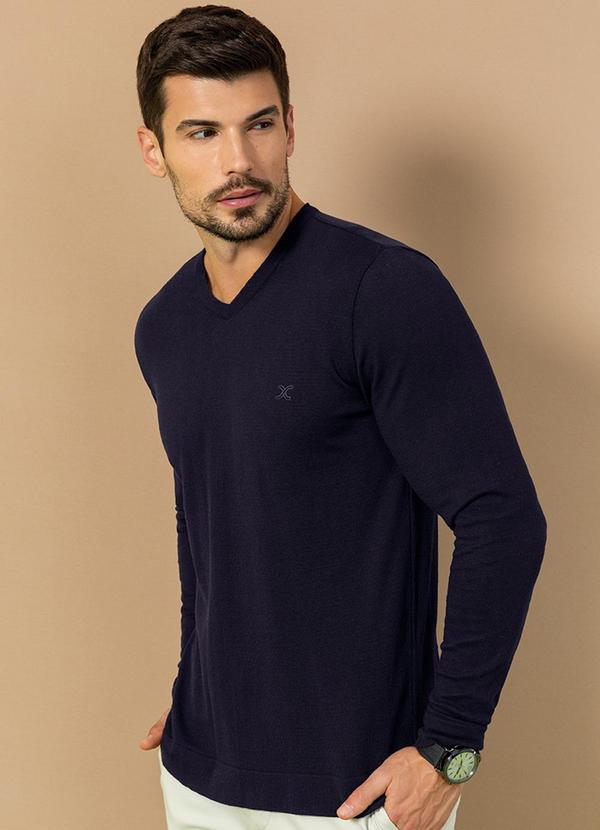 Tricô Masculino Adulto com Decote em V Preto - Cativa